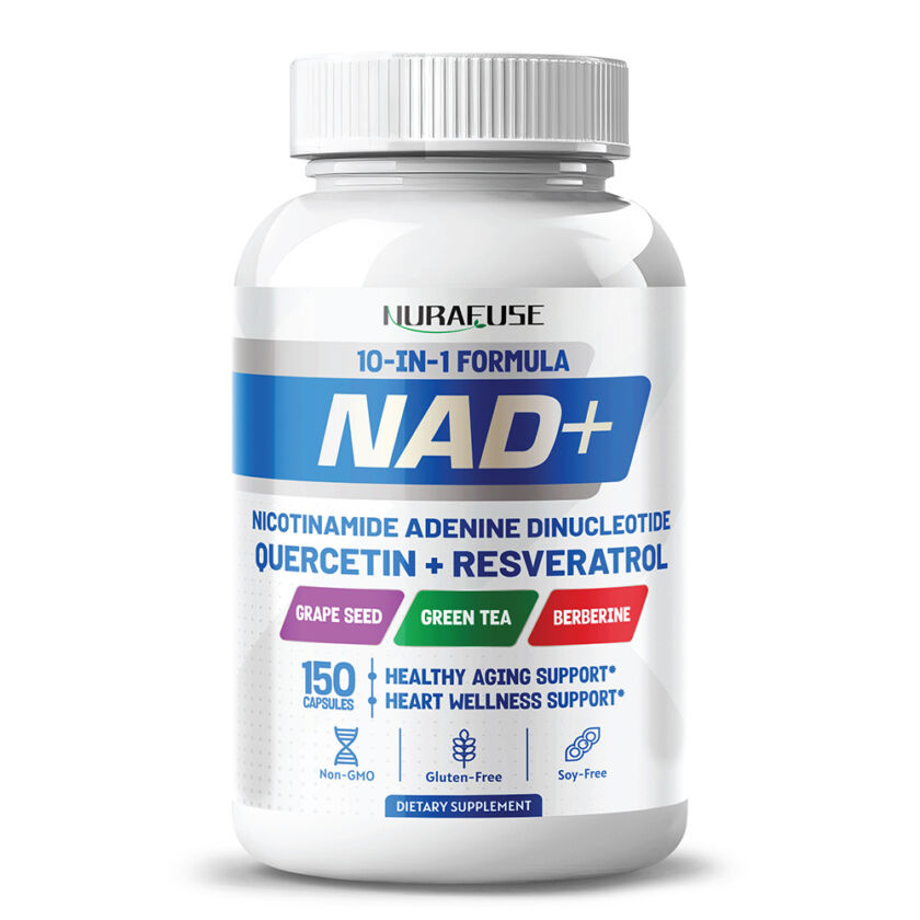 NAD+ 10-IN-1 Formula with Nicotinamide Riboside (NR), Quercetin ...